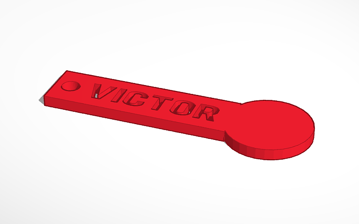 3D design llave supermercado victor - Tinkercad