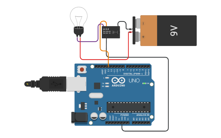 Circuit design light bulb - Tinkercad