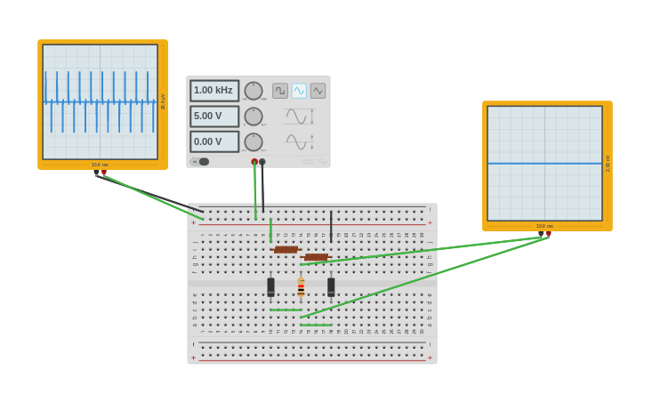 Circuit design Full wave rectifier - Tinkercad