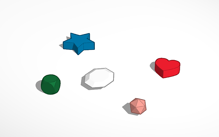 3d Design 5 Different Objects Tinkercad