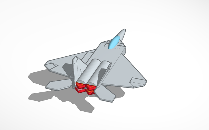 3D design F-22 Raptor - Tinkercad