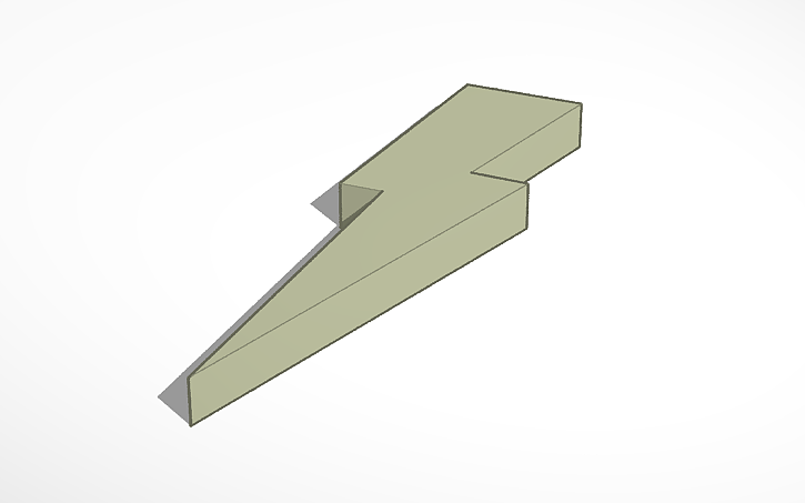 3D design Lightning Bolt - Tinkercad