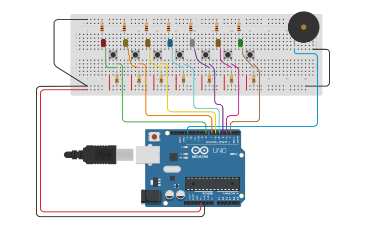 Circuit design Notas musicales | Tinkercad