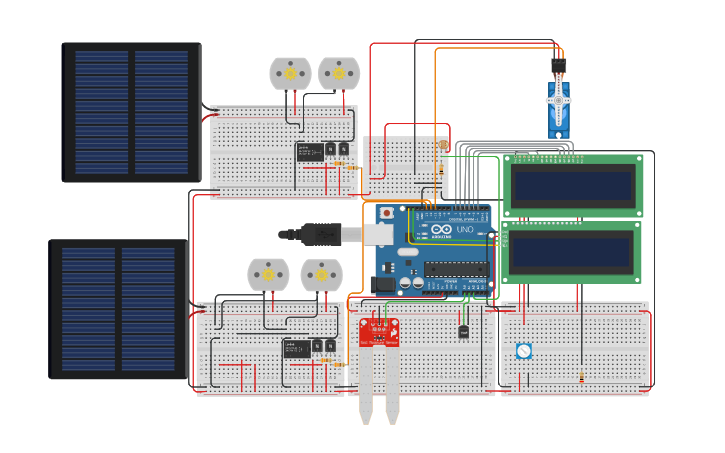 Circuit Design Plant Monitoring System Tinkercad