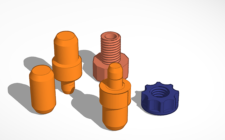 3D design V6_M8_M10 Open stub J-pole antenna radiator element insulator ...