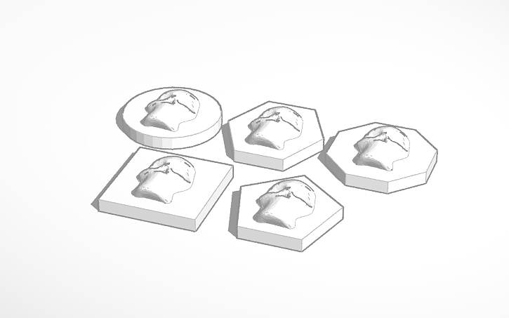 3D design Undead RPG Pawns - Tinkercad