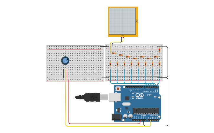 Circuit design Oscilloscope DAC | Tinkercad