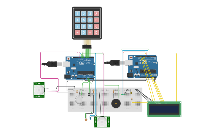 Circuit design Master-Slave - Tinkercad