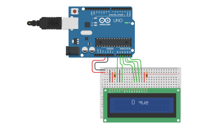Circuit design Atividade LCD | Tinkercad Circuit design Atividade LCD | Tinkercad