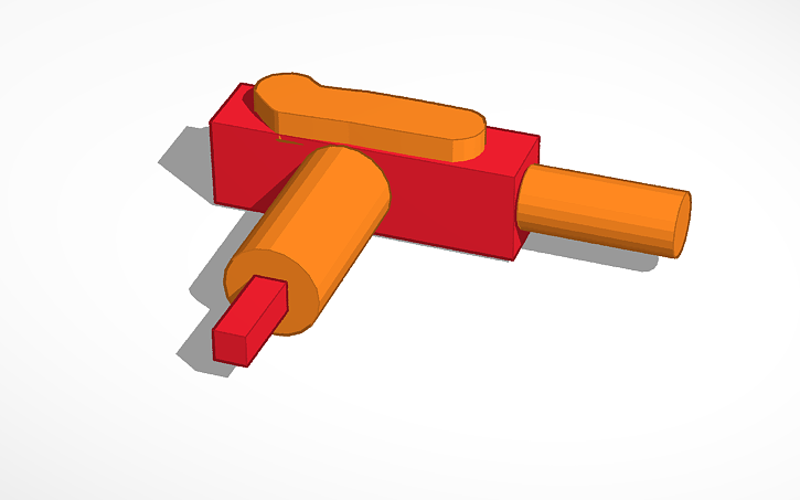3D design MP5 Lego Gun - Tinkercad