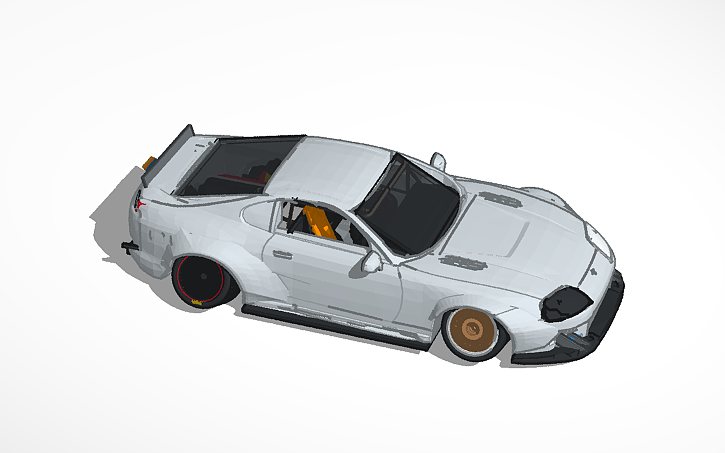 3D design Toyota Supra MK4 Tuned - Tinkercad