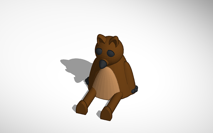 3D design Teddy Bear - Tinkercad