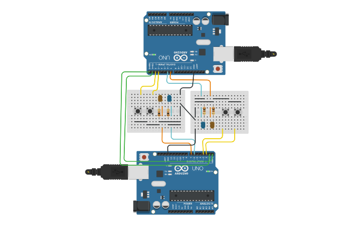 Circuit design comunicação serial - Tinkercad