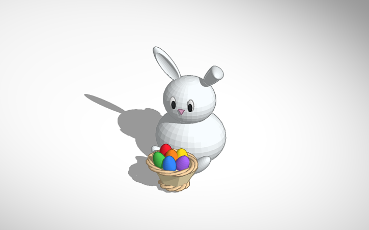3D design Easter Bunny - Tinkercad