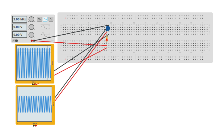 Circuit design Lab 5 RC filter - Tinkercad