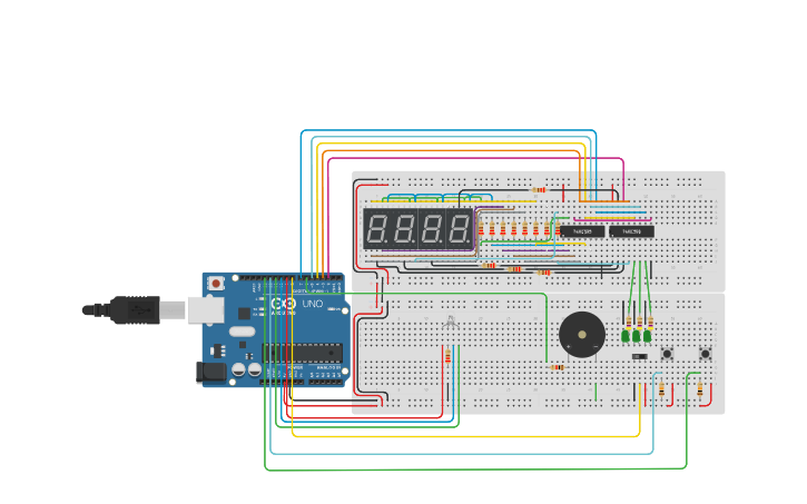 Circuit Design Pomodoro Timer Tinkercad