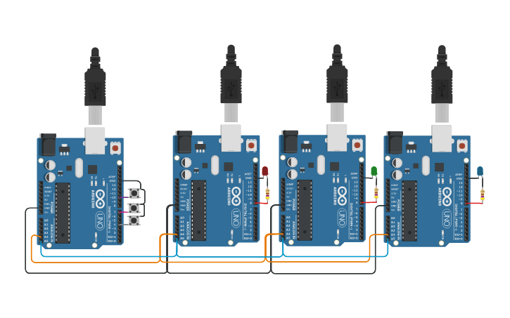 Circuit Design Aula 11 Desafio 11 Comunicação I2c Entre 4 Arduinos