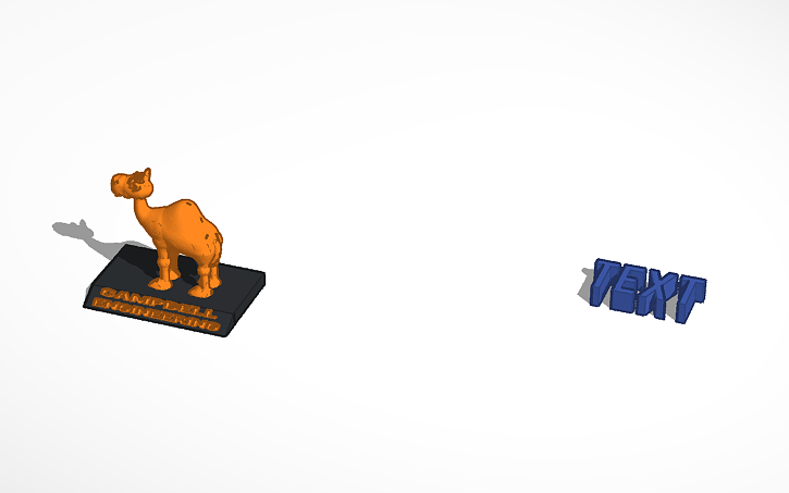 3D design Engineering Camel Full - Tinkercad