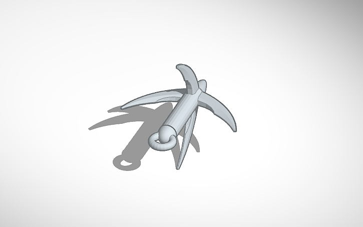 3D design grappling hook - Tinkercad