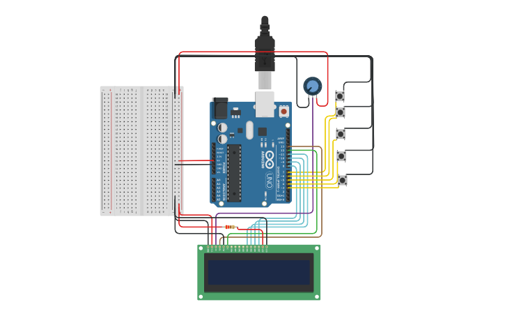 Circuit Design E Voting Machine 2 Iot Project Idea Tinkercad