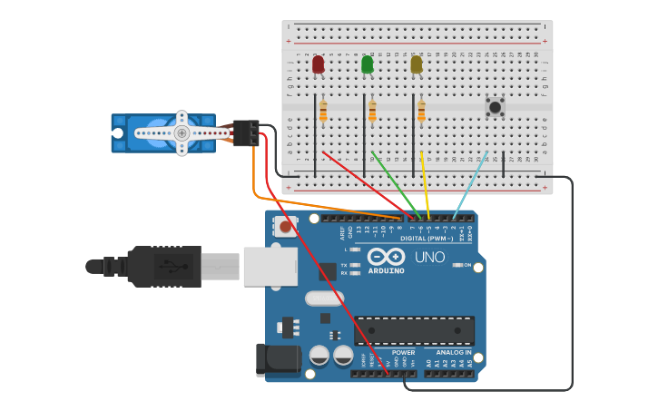 Circuit design String Communication - Tinkercad