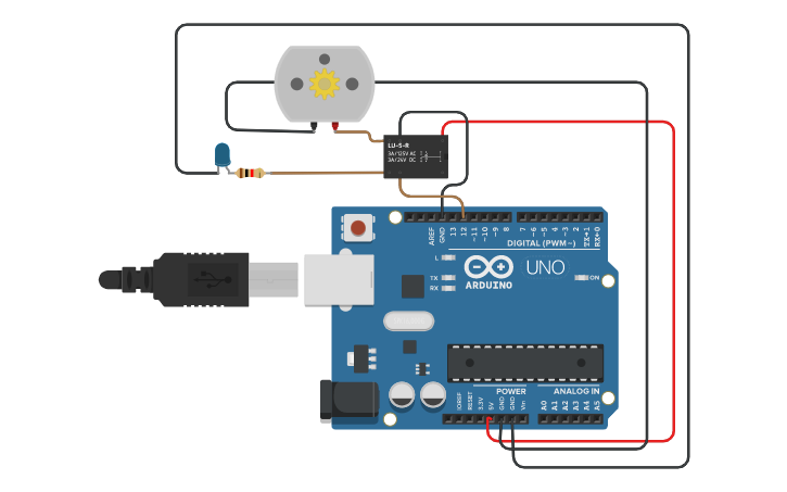 Circuit design LED control using SPDT switch_AT - Tinkercad