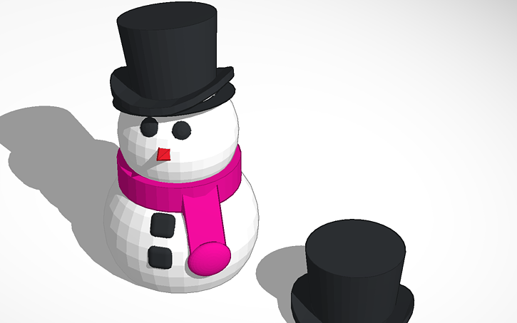 3D design snowman - Tinkercad