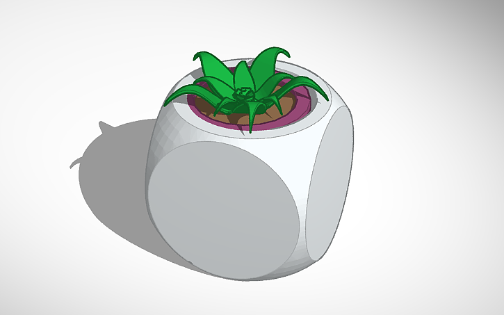3D design Flower in Pot - Tinkercad
