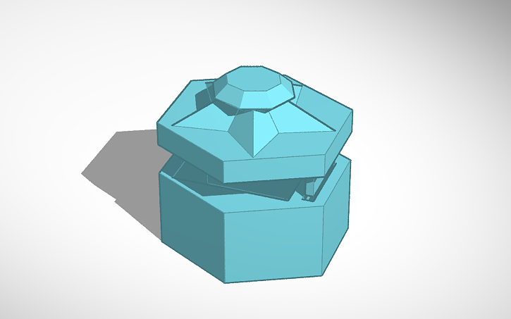 3D design blue box - Tinkercad