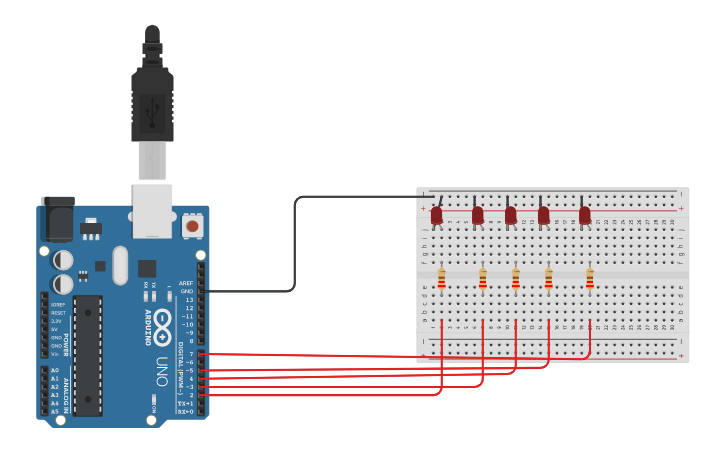 Circuit design LED BLINKING - Tinkercad