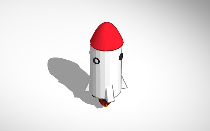 3D design rocket of memes | Tinkercad