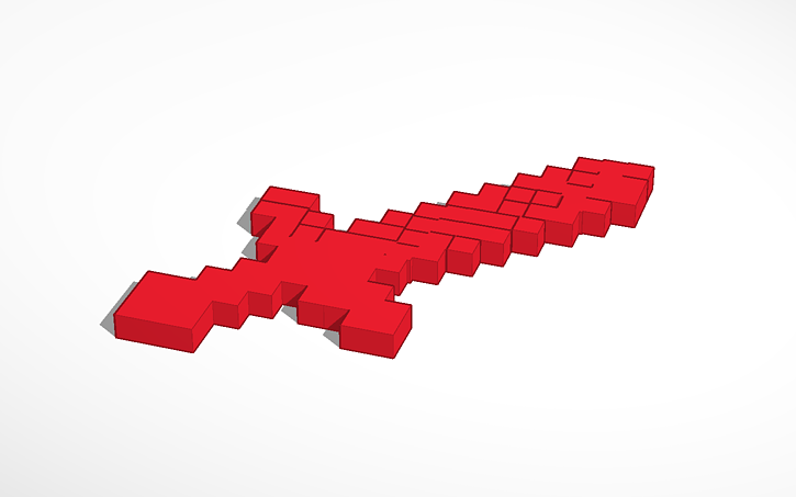 3D design minecraft sword roi b.y - Tinkercad