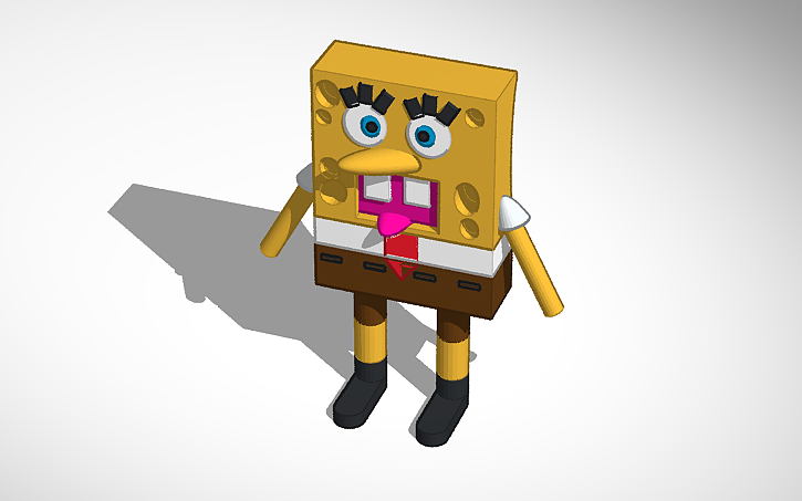 3D design Spongebob - Tinkercad