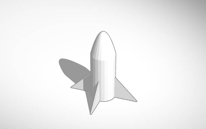 3D design Model rocket - Tinkercad