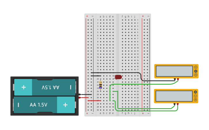Circuit design LED_2V - Tinkercad