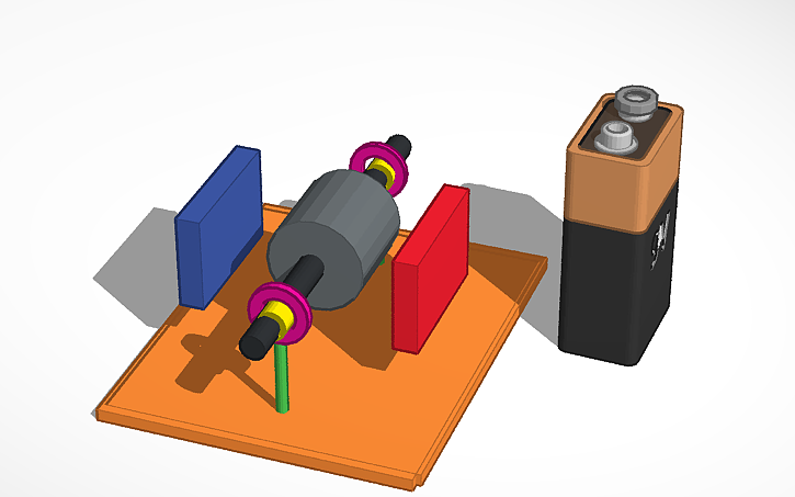 3D design DC Motor - Tinkercad