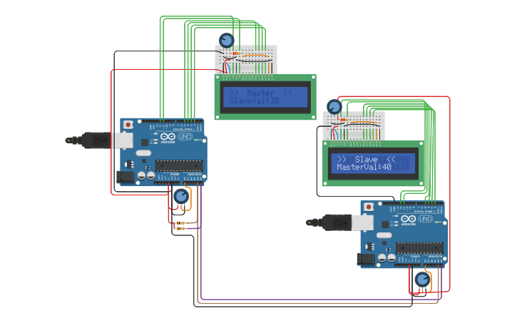 Circuit Design I2c Communication Protocol Tinkercad
