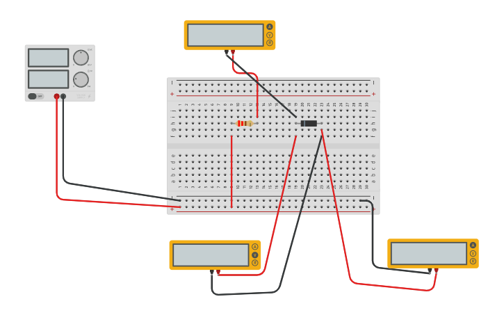 Circuit design zener diode tanpa beban - Tinkercad