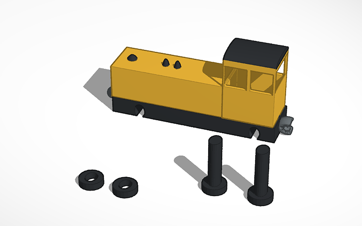 3D design Diesel Swiching Locomotive - Tinkercad