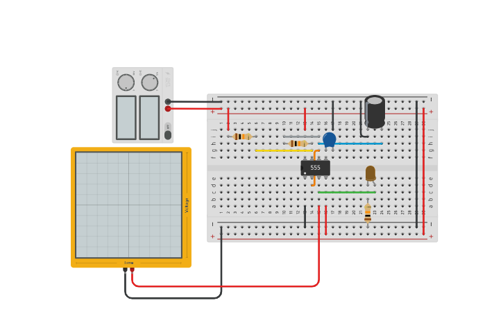Circuit Design Pulse Width Modulation Using 555 Timer Tinkercad