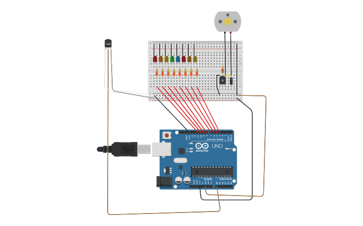 Circuit Design Arduino 10 Led Larson Scanner Tinkercad