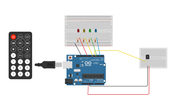 Circuit design IR REMOTE SENSOR - Tinkercad