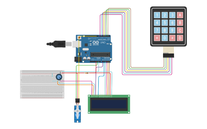 Circuit Design Smart Door Lock Tinkercad