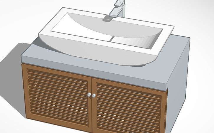 3D design Burrow - Bathroom Cabinet Design - Tinkercad