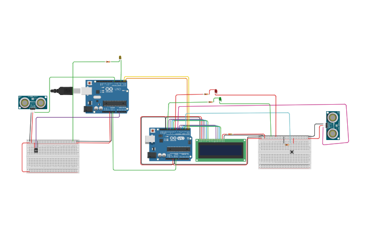 Circuit design TEST ARDUINO PARKING | Tinkercad