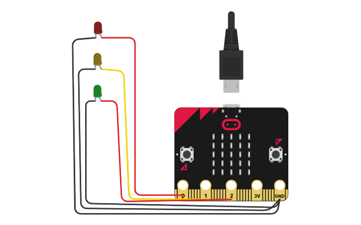 Circuit design Semáforo con Microbit_Daiska Castillo - Tinkercad