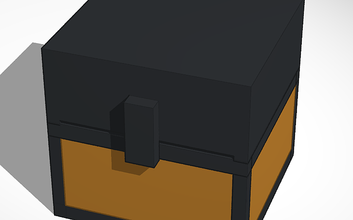 3D design closed cursed chest #minecraft - Tinkercad