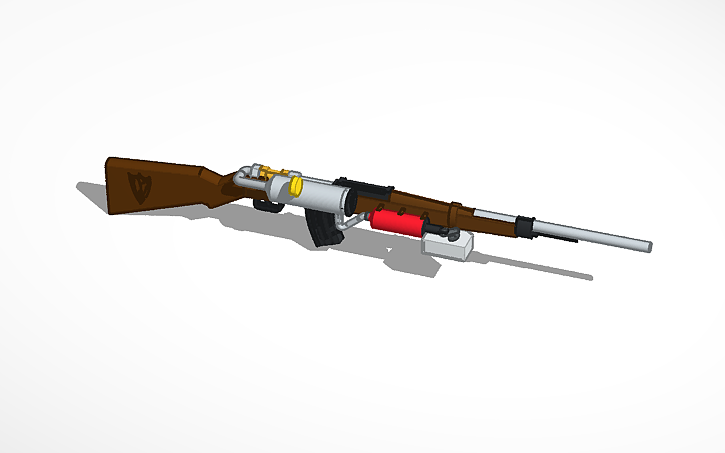 3D design psi/gas powered Rifle - Tinkercad