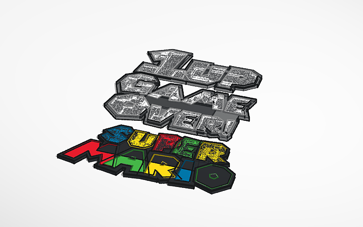 3D design Mario Text Wall Art - Tinkercad