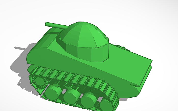 3D design World War II tank - Tinkercad